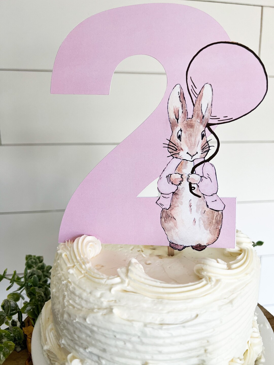 Peter Rabbit Cake Topper/pink Peter Rabbit Topper/cake Centerpiece/pink ...
