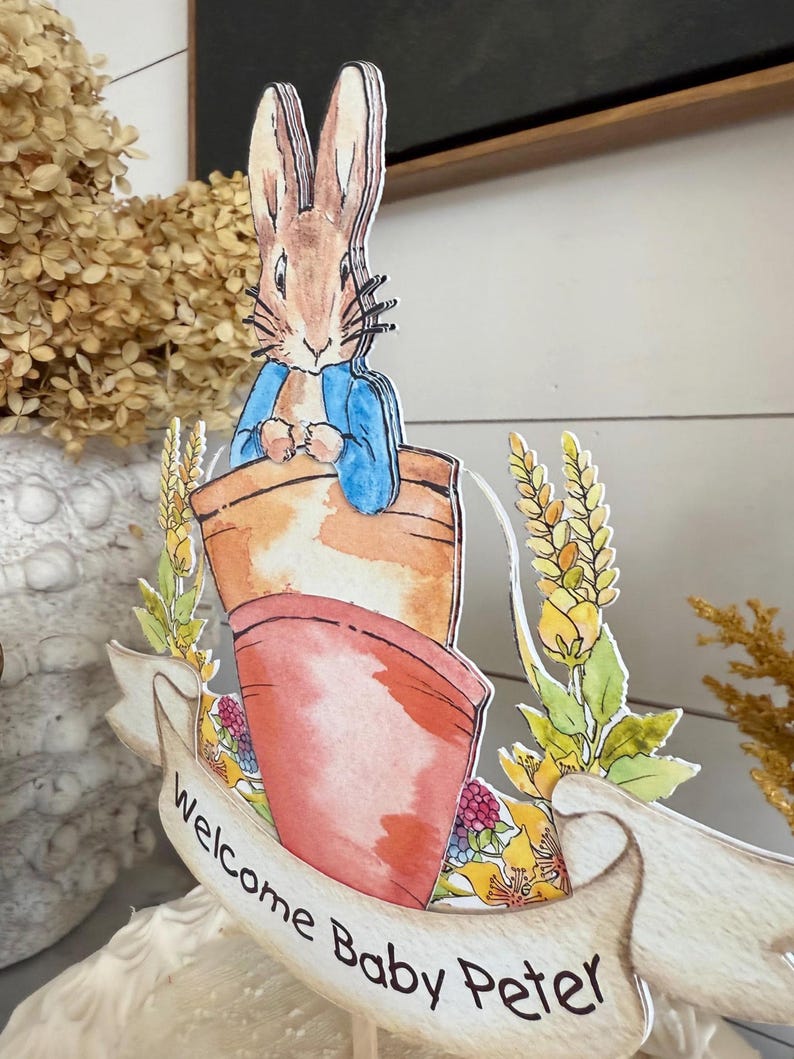 Peter Rabbit Personalized Cake Topper | Beatrix Potter Baby Shower ...
