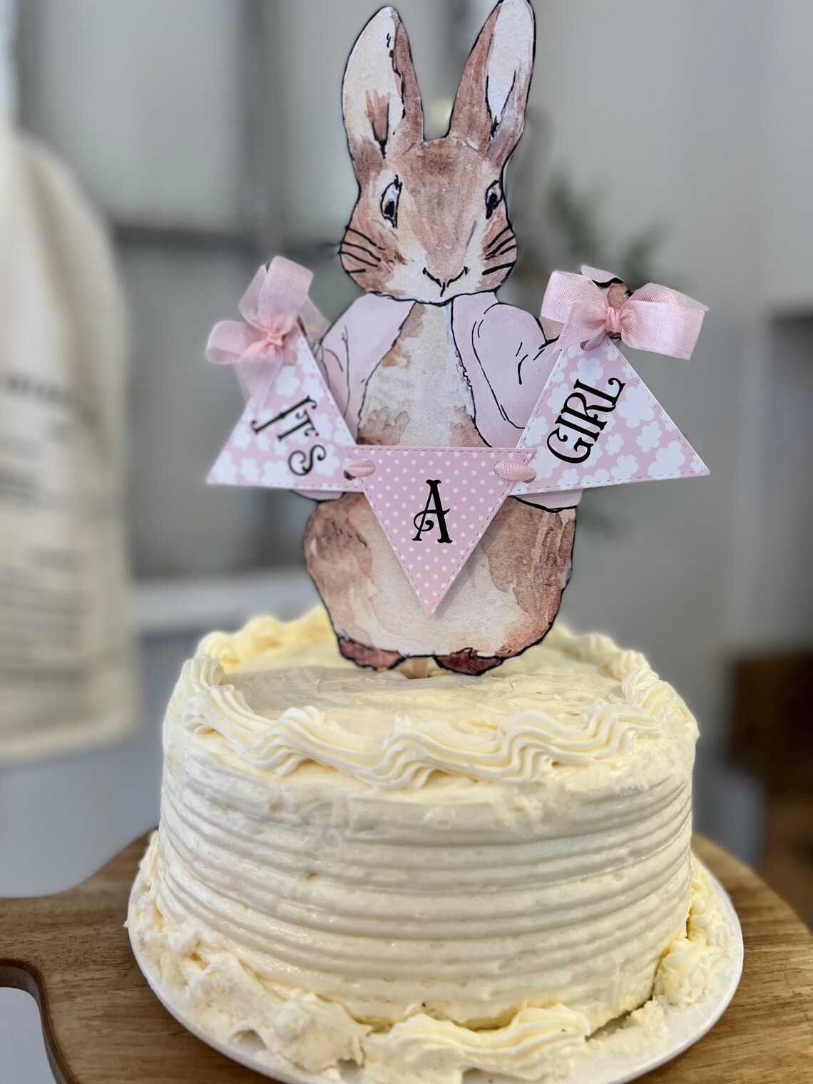 Beatrix Potter Peter Rabbit Cake Topper/pink/baby Shower/its - Etsy