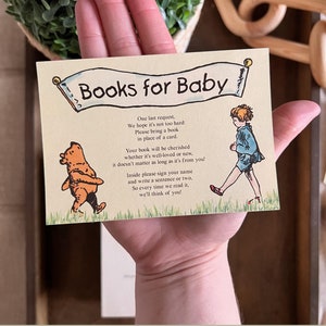 Winnie the Pooh Storybook Books for Baby Card DIGITAL DOWNLOAD ...