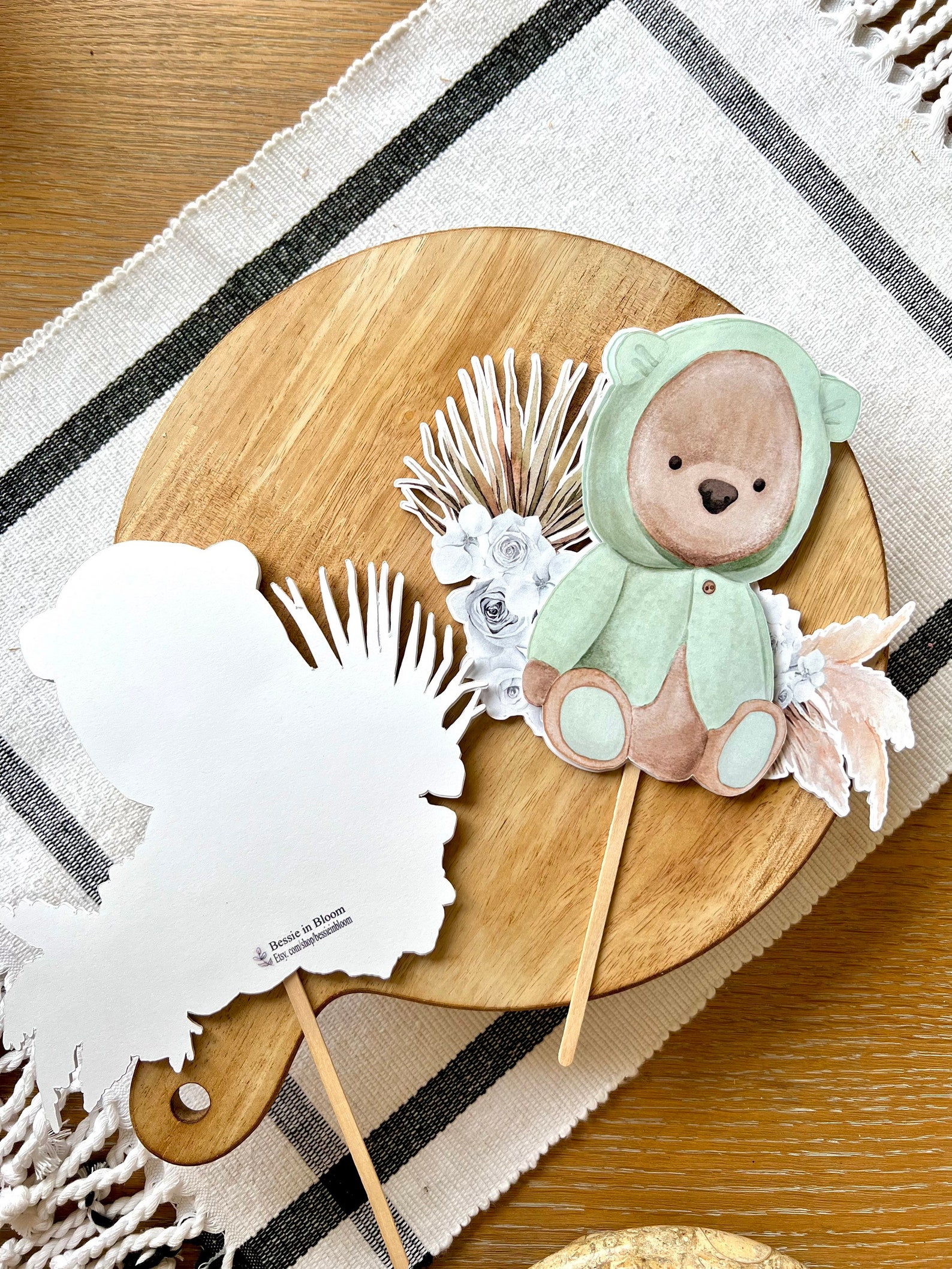 Yellow Teddy Bear Cake Topper Diaper Cake Topper/baby Shower - Etsy