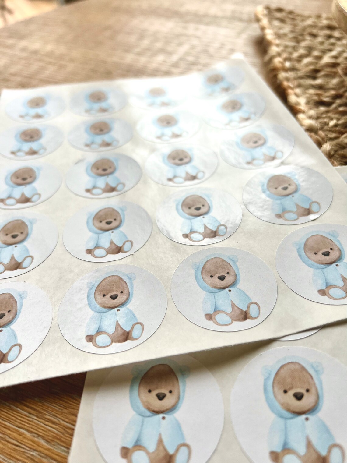 Teddy Bear Sticker Sheet multiple Sizes & Colors Available - Etsy