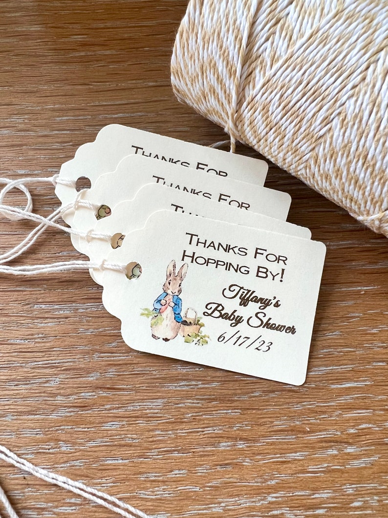 Peter Rabbit Favor Tags - Set of 12, Personalized Party Tags - Etsy