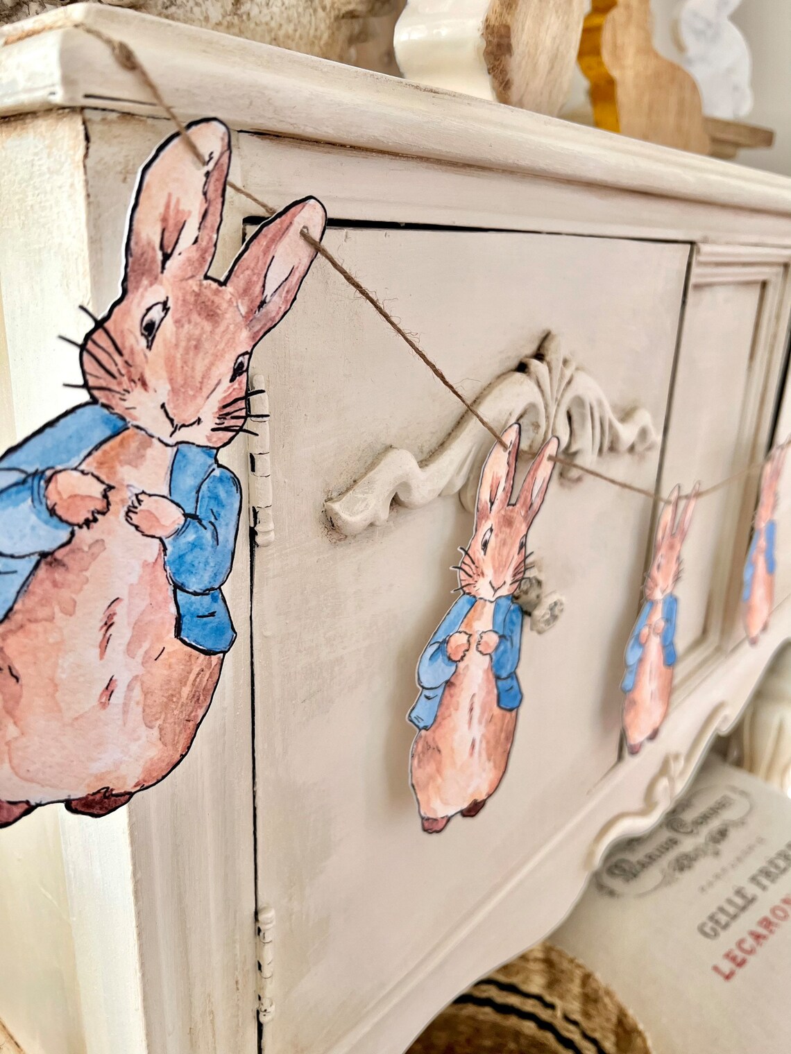 Blue Peter Rabbit Garland | Baby Shower Decor, First Birthday Banner ...