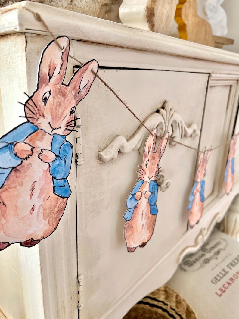 Blue Peter Rabbit Garland Baby Shower Decor First Birthday - Etsy