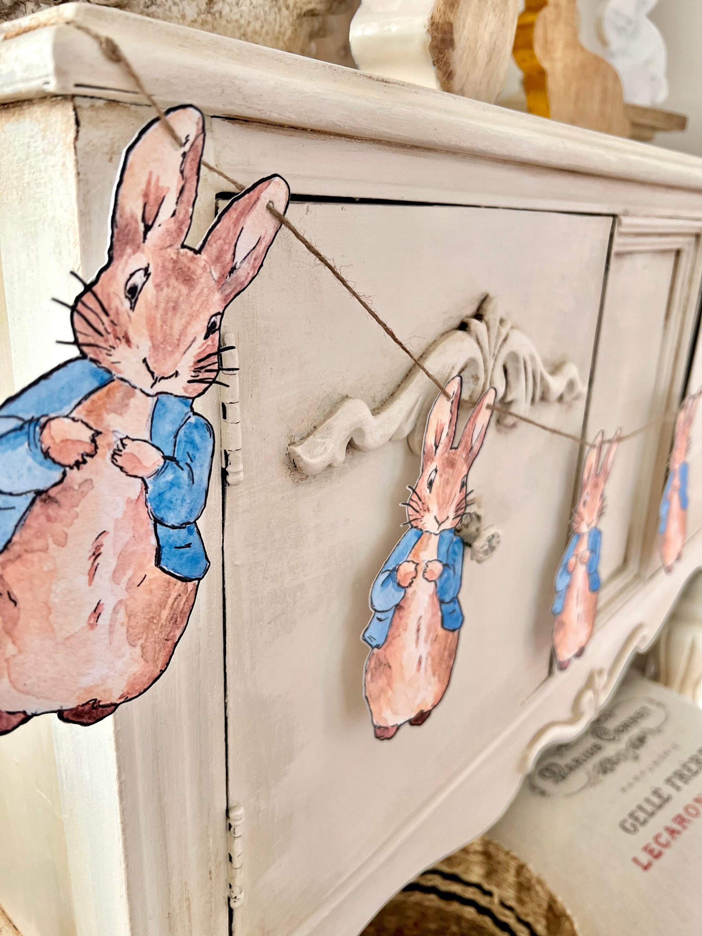 Blue Peter Rabbit Garland | Baby Shower Decor, First Birthday Banner ...