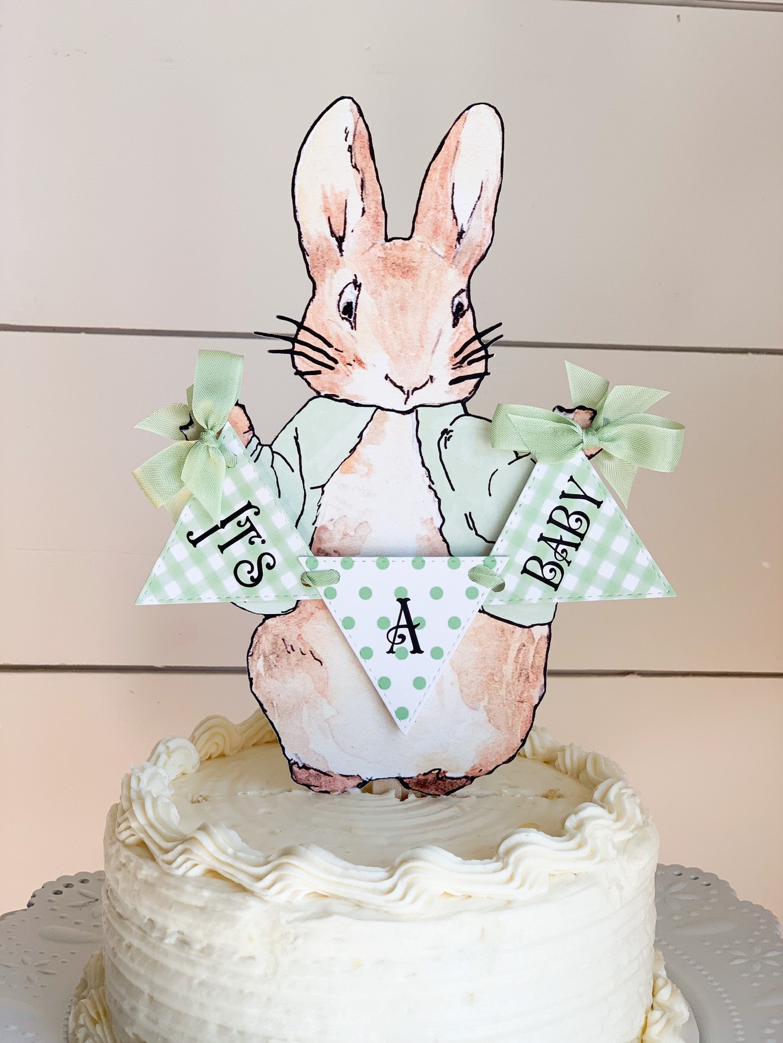 Beatrix Potter Peter Rabbit Cake Topper/baby Shower/gender Neutral Cake ...