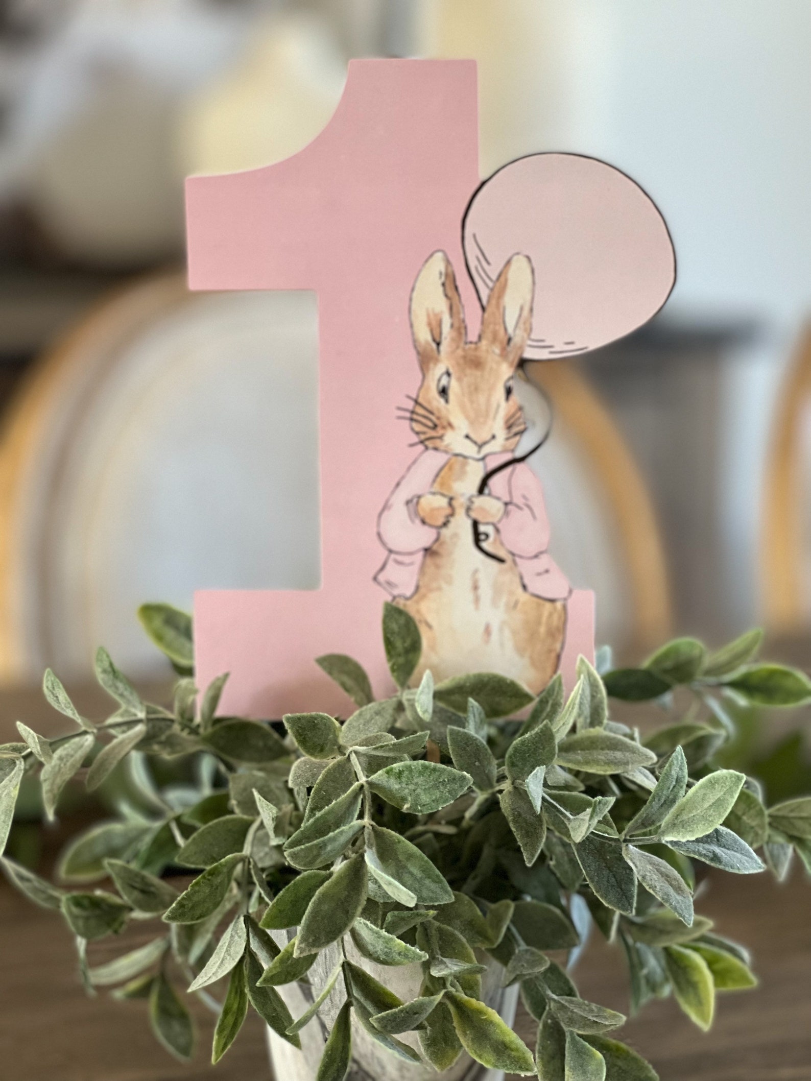 Peter Rabbit Cake Topper/pink Peter Rabbit Topper/cake - Etsy