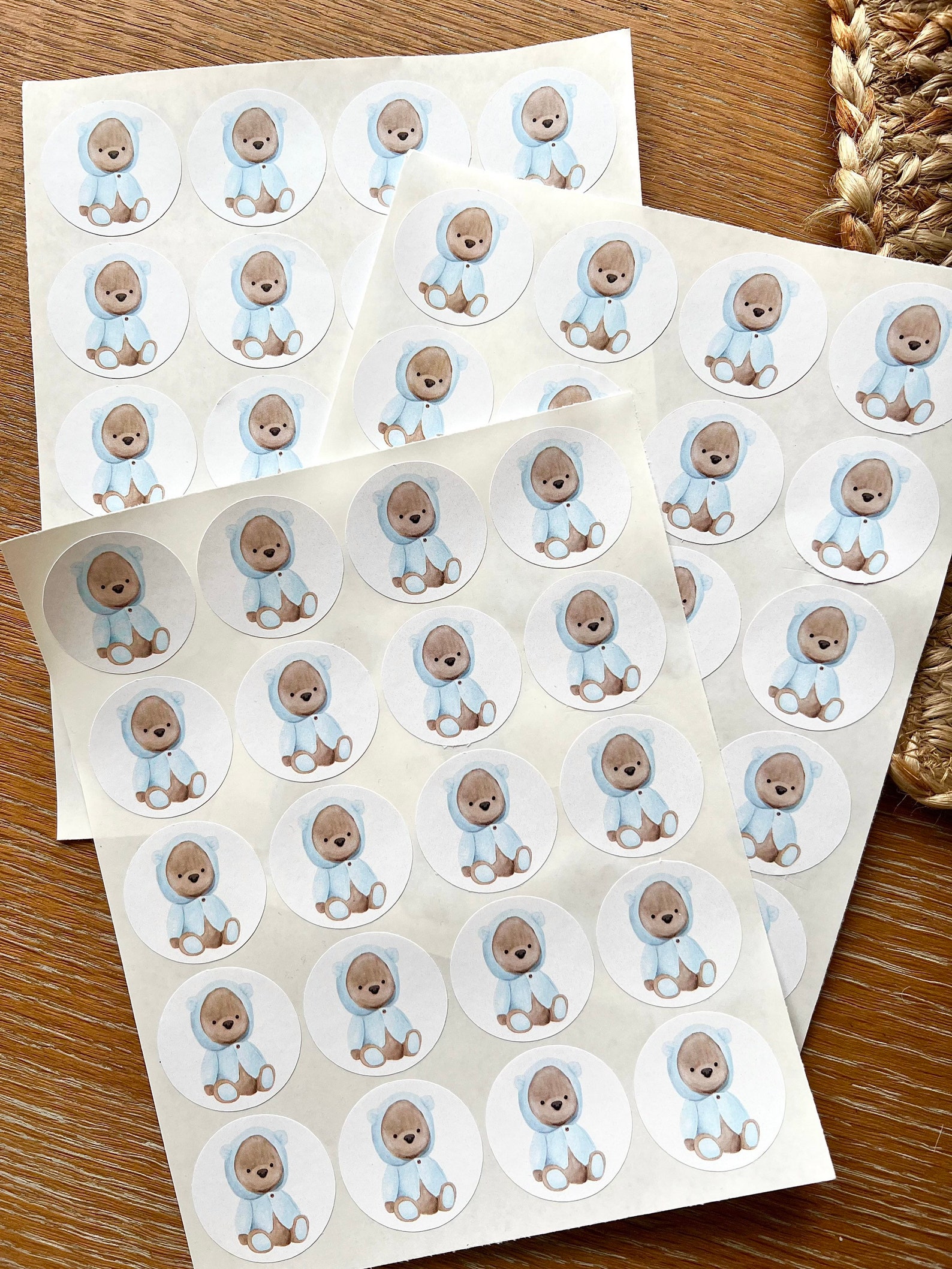 Teddy Bear Sticker Sheet multiple Sizes & Colors Available - Etsy