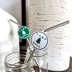 Personalized Camp Bachelorette Paper Straw Toppers (set of 12) | Girls ...