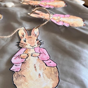Pink Peter Rabbit Garland | Baby Shower Decor, First Birthday Banner ...