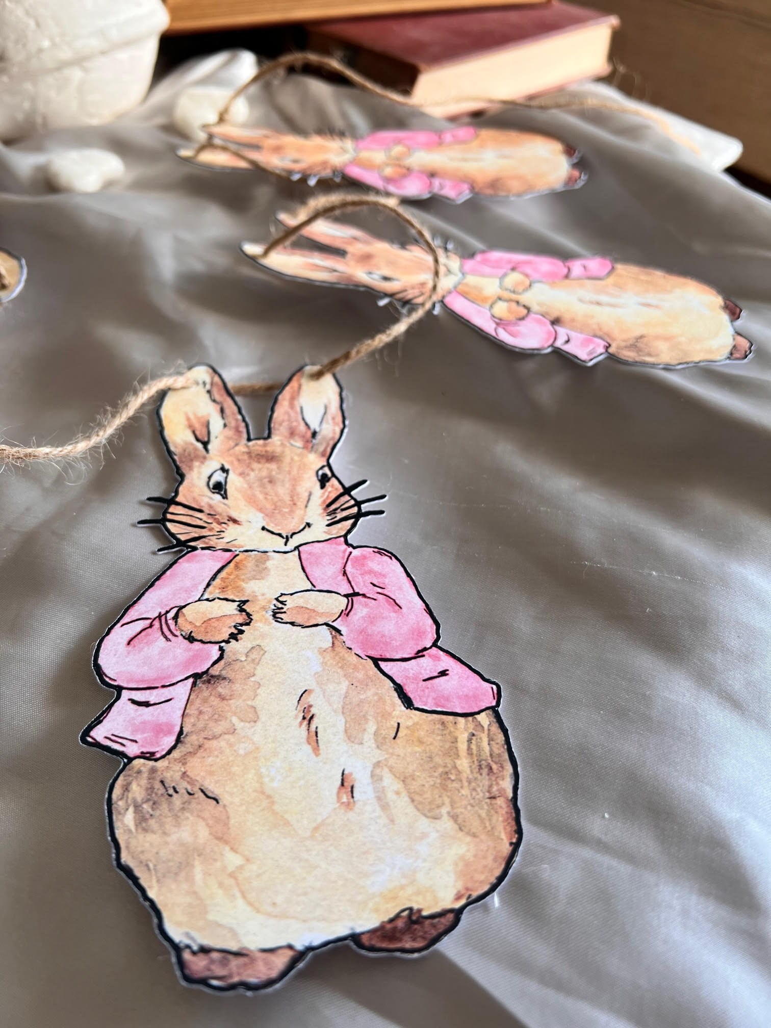 Pink Peter Rabbit Garland | Baby Shower Decor, First Birthday Banner ...
