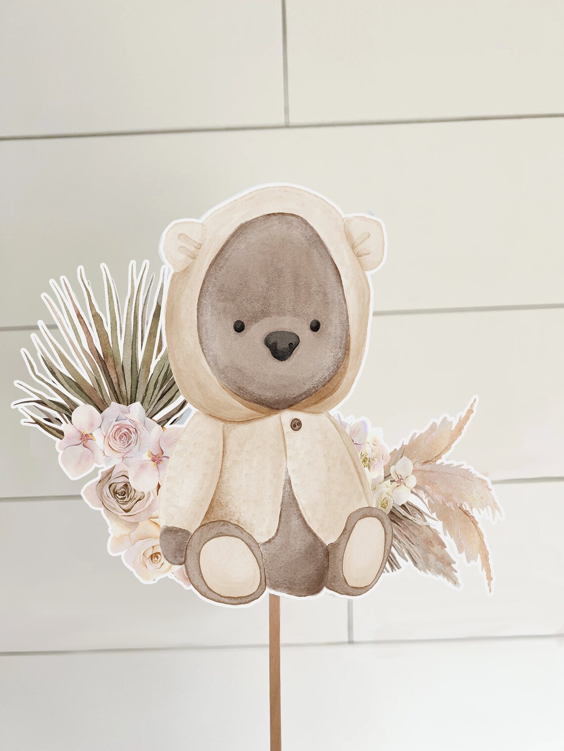 Yellow Teddy Bear Cake Topper Diaper Cake Topper/baby Shower - Etsy