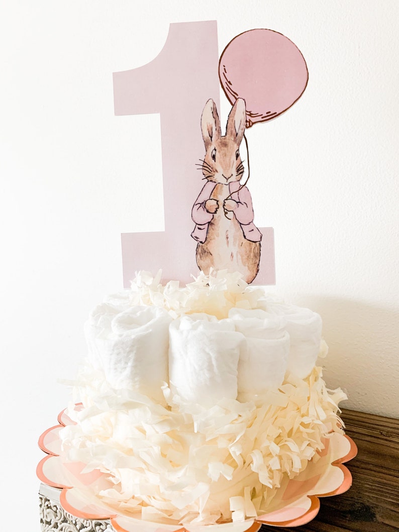 Peter Rabbit Cake Topper/pink Peter Rabbit Topper/cake | Etsy