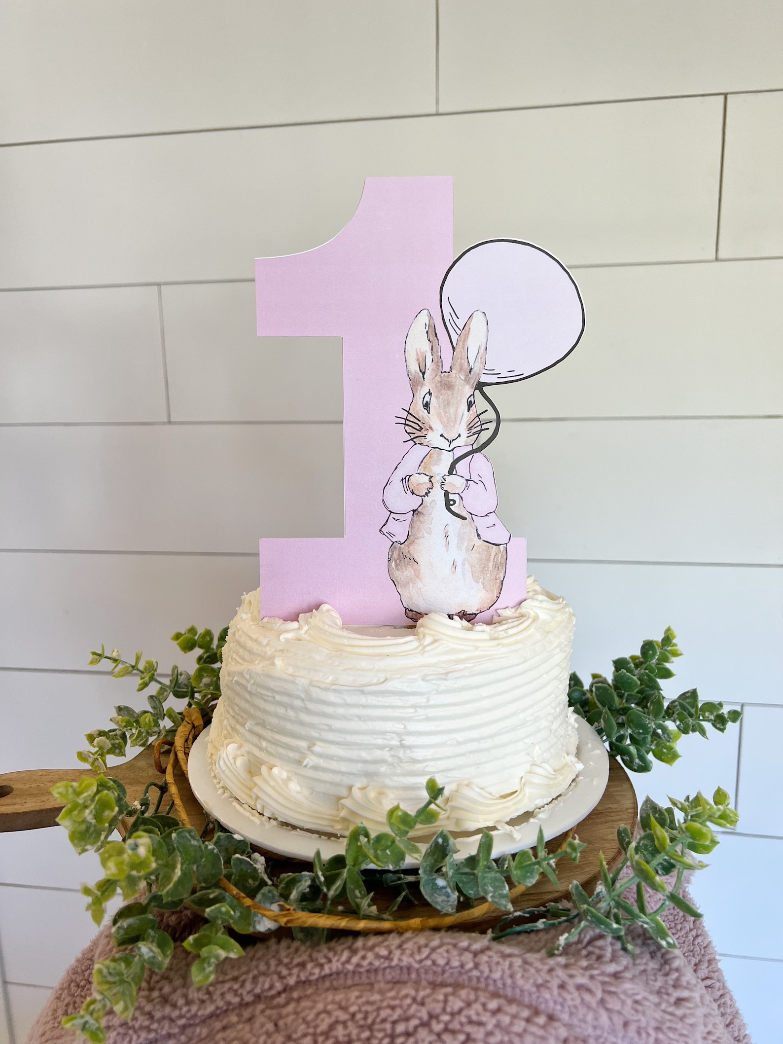 Peter Rabbit Cake Topper/pink Peter Rabbit Topper/cake - Etsy