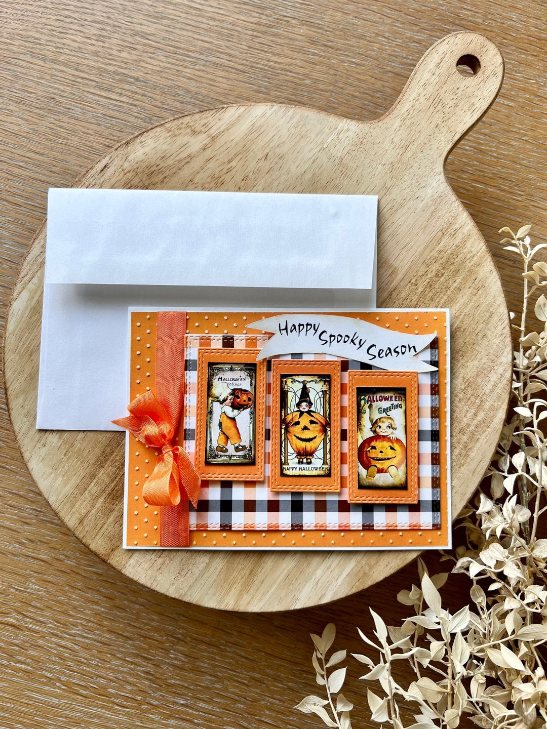 Happy Spooky Season Halloween Card (with Envelope) | Layered Vintage ...