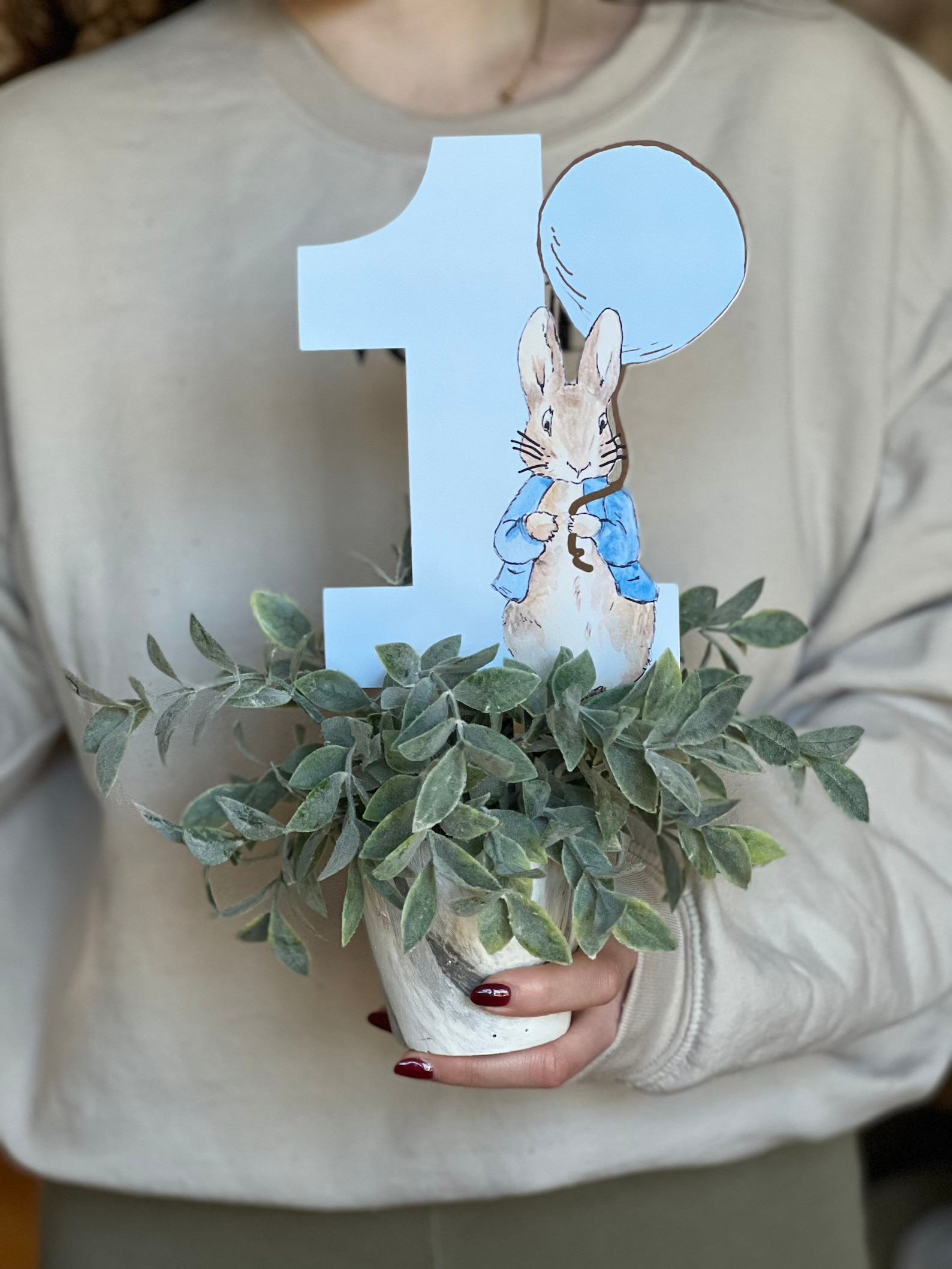 Peter Rabbit Cake Topper/peter Rabbit Topper/cake Centerpiece/blue ...