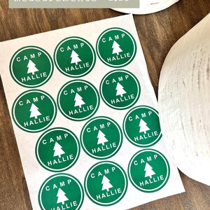 Personalized Camp Bachelorette Sticker Sheet (12/sheet) | Girls Weekend ...