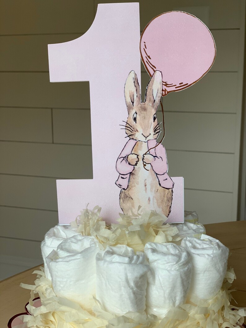 Peter Rabbit Cake Topper/pink Peter Rabbit Topper/cake | Etsy