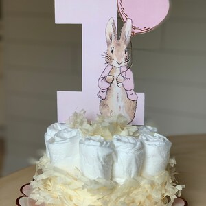 Peter Rabbit Cake Topper/pink Peter Rabbit Topper/cake | Etsy