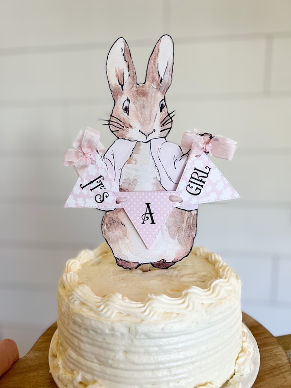 Beatrix Potter Peter Rabbit Cake Topper/pink/baby Shower/its | Etsy