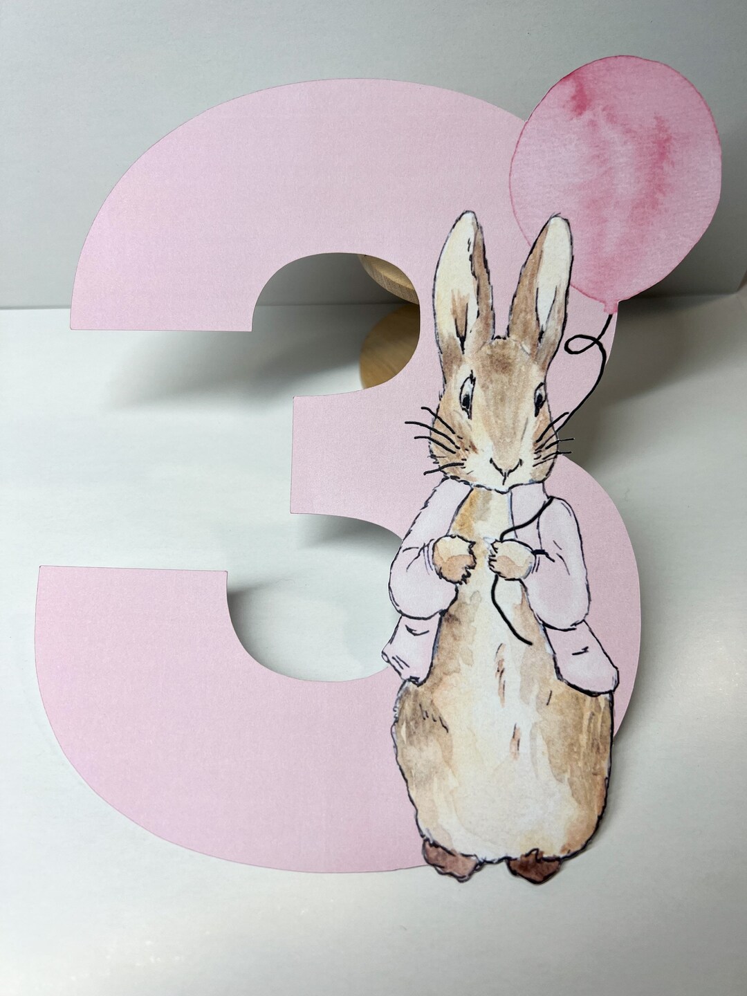 Peter Rabbit Cake Topper/pink Peter Rabbit Topper/cake Centerpiece/pink ...