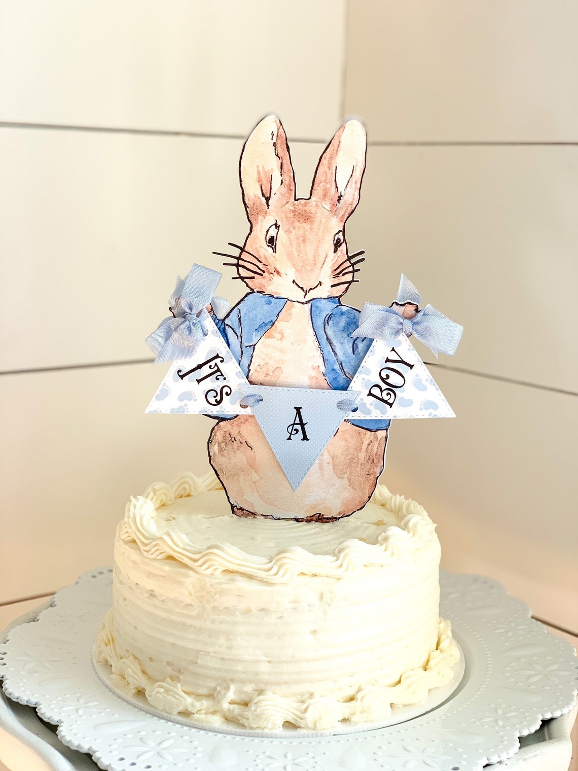 Beatrix Potter Peter Rabbit Cake Topper...baby Shower..its a - Etsy
