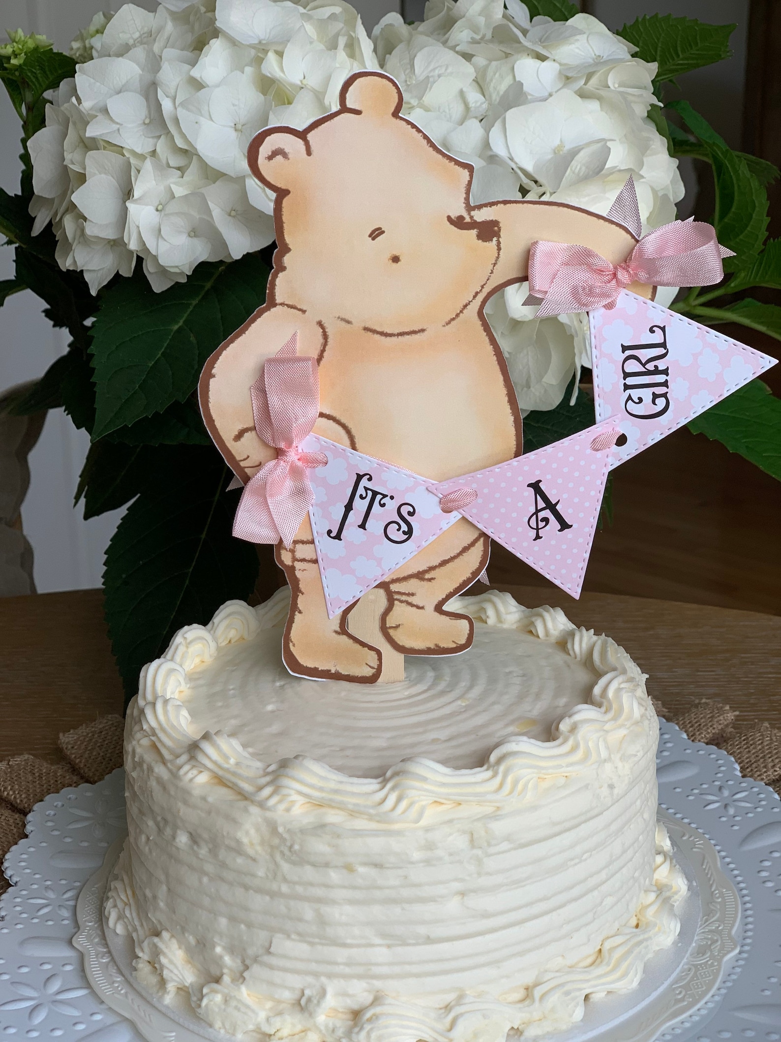 Classic Winnie the Pooh Cake Topper/pink Baby Shower - Etsy