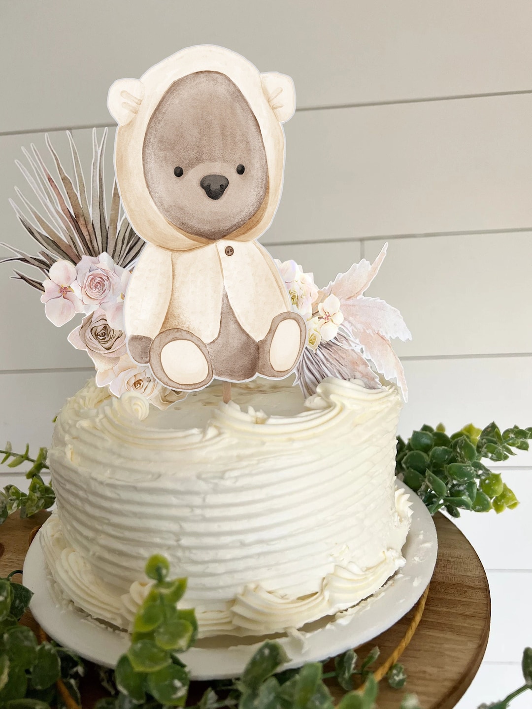 Yellow Teddy Bear Cake Topper | Diaper Cake Topper/baby Shower Birthday ...