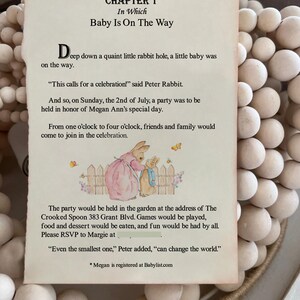 Peter Rabbit Baby Shower Storybook Invitation DIGITAL DOWNLOAD Classic ...