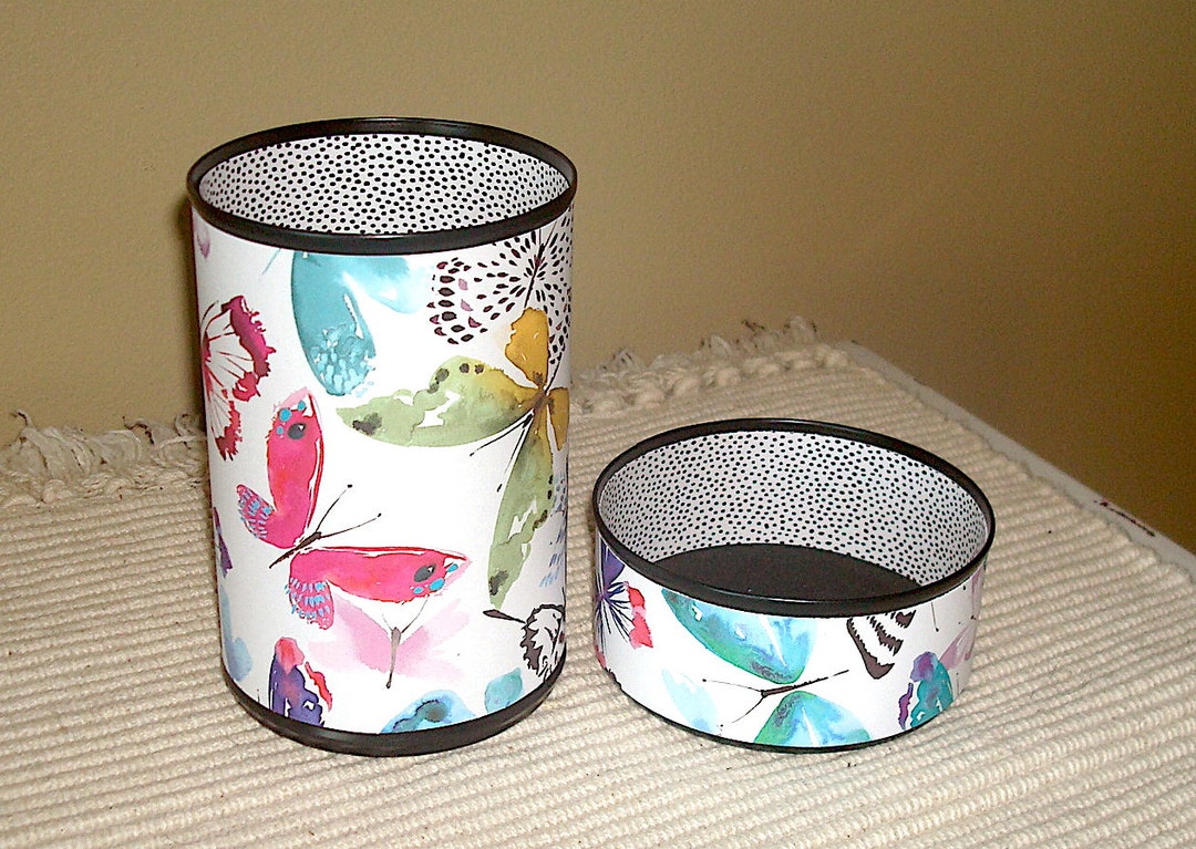 Butterfly Pencil Holder / Watercolor Butterfly Office Desk Accessories ...