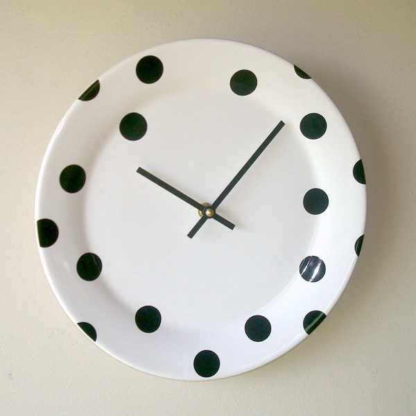 Polka Dot Clock - Etsy