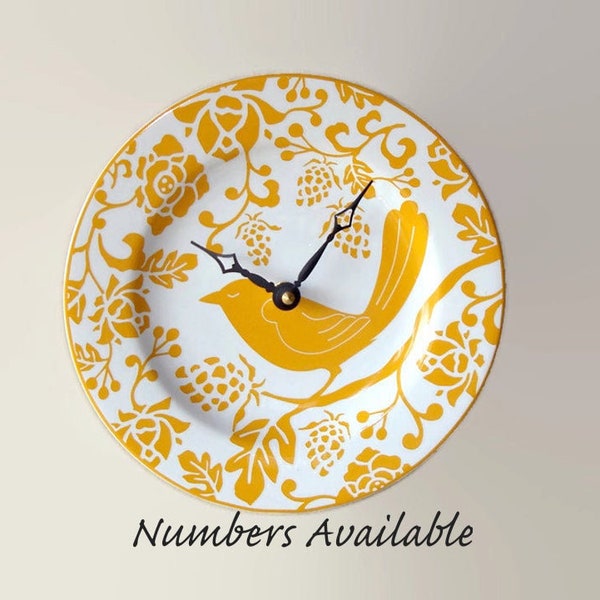 Yellow Wall Clock - Etsy