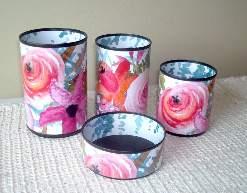 Cute Floral Desk Accessories for Woman Water Color Floral | Etsy