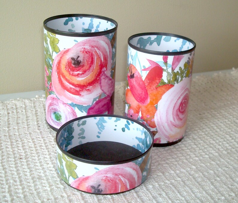 Cute Floral Desk Accessories for Woman Water Color Floral | Etsy