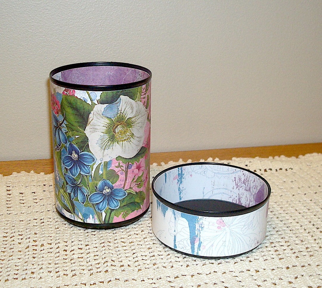 Floral Desk Accessories - Floral and Butterfly Pencil Holder - Desk ...