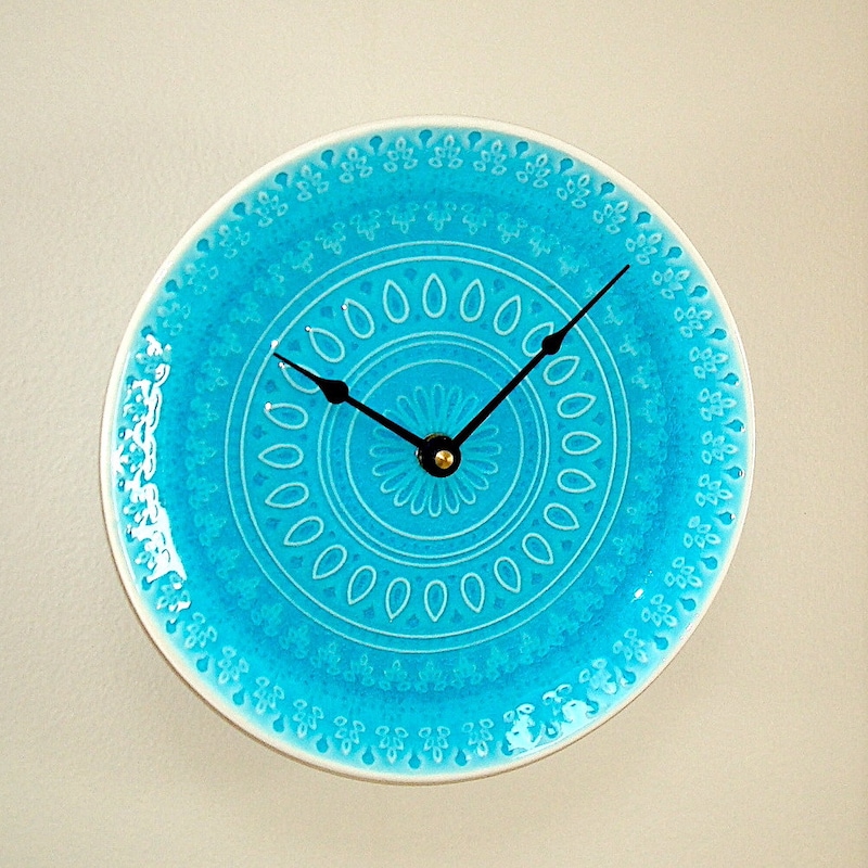 Turquoise Clock - Etsy