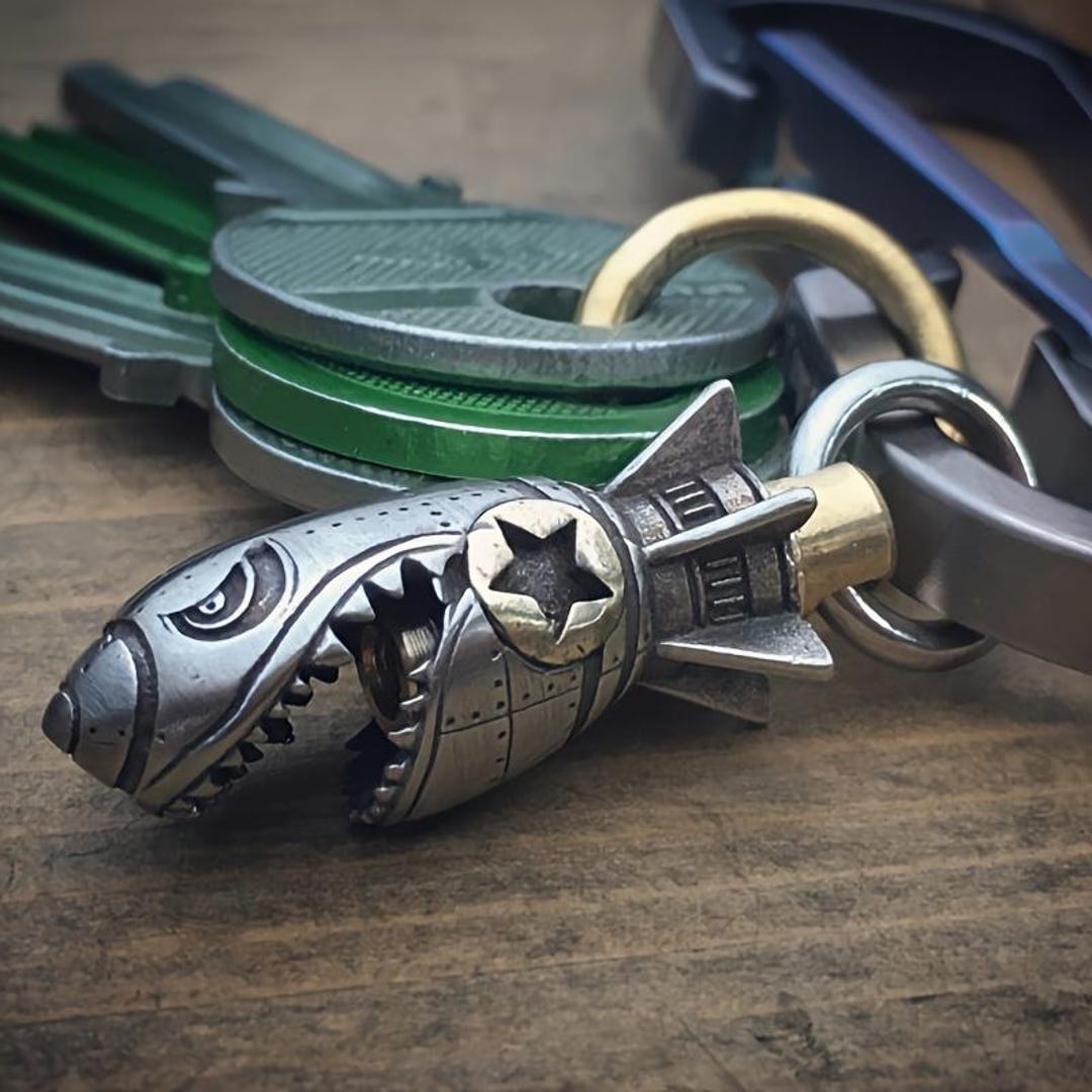 Shark Rocket Bomb Pendant Jewelry Keychain - Etsy