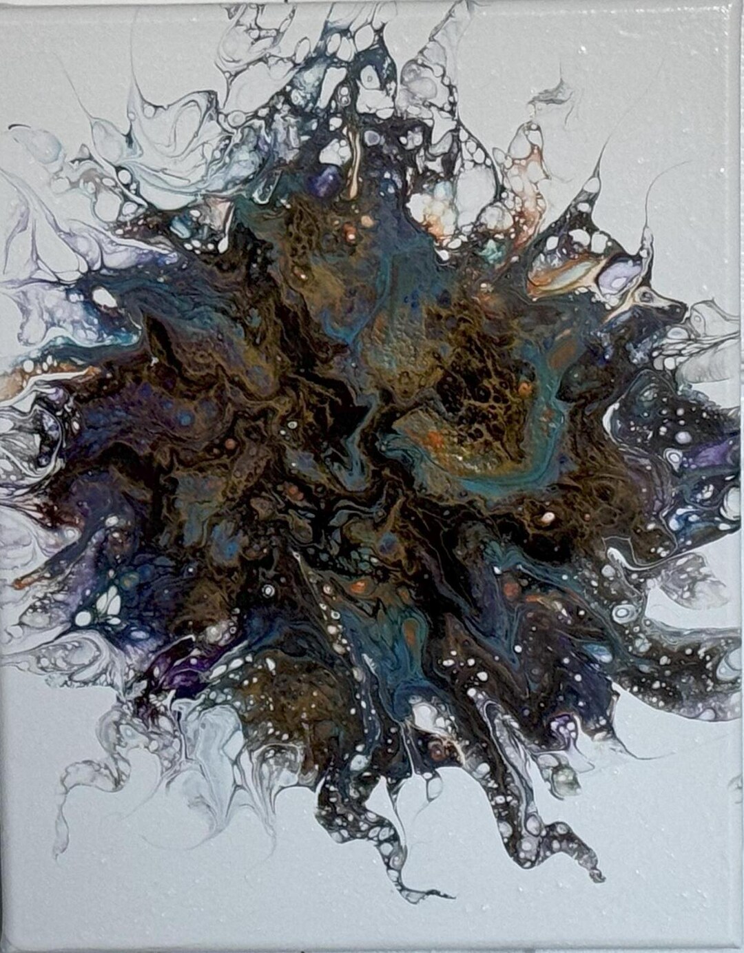 Breaking Out of the Void - Fluid Art on Canvas by Kissourcrafts - Etsy