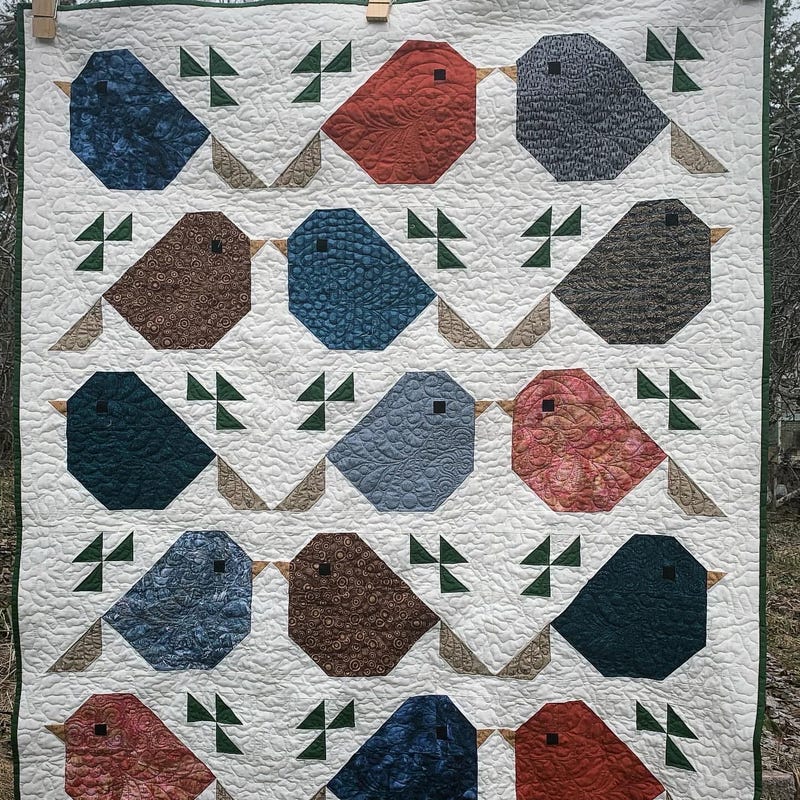 Sparrows Quilt Kit - Etsy