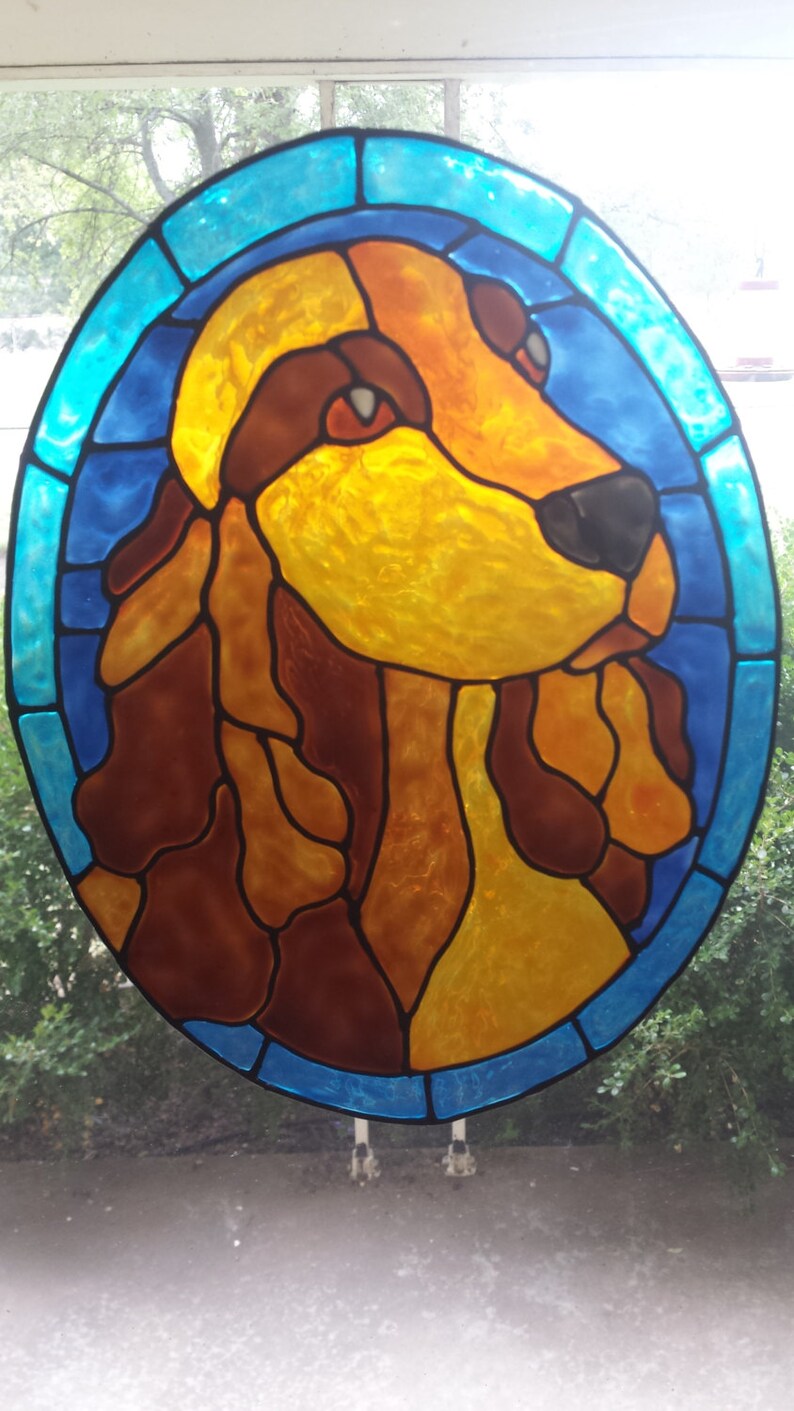 Irish Setter Dog Stained Glass Window Cling 11 X 8 Inches - Etsy