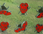 6 Ladybugs Stained Glass Window Cling - Etsy