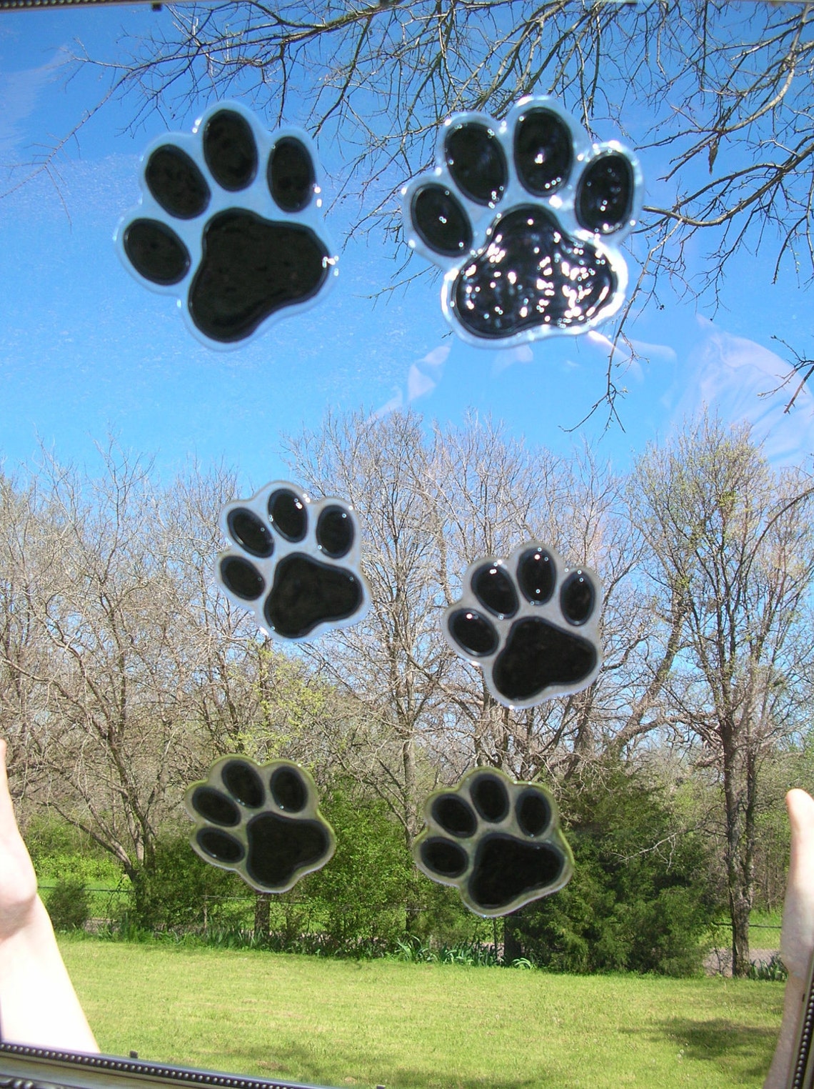 Small and Medium 8 Size Dog Prints Stained Glass Window CLINGS - Etsy