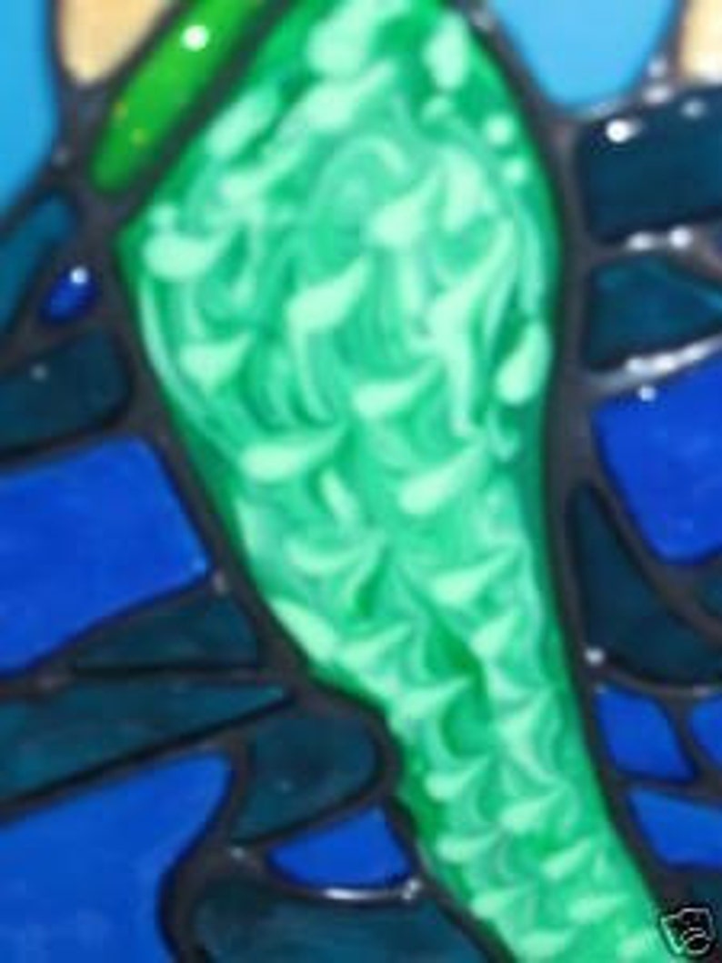 Mermaid in Seaweed Ocean Nautical Stained Glass Window - Etsy