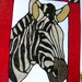 Zebra Safari Stained Glass Window Cling 8 X 10 Long - Etsy
