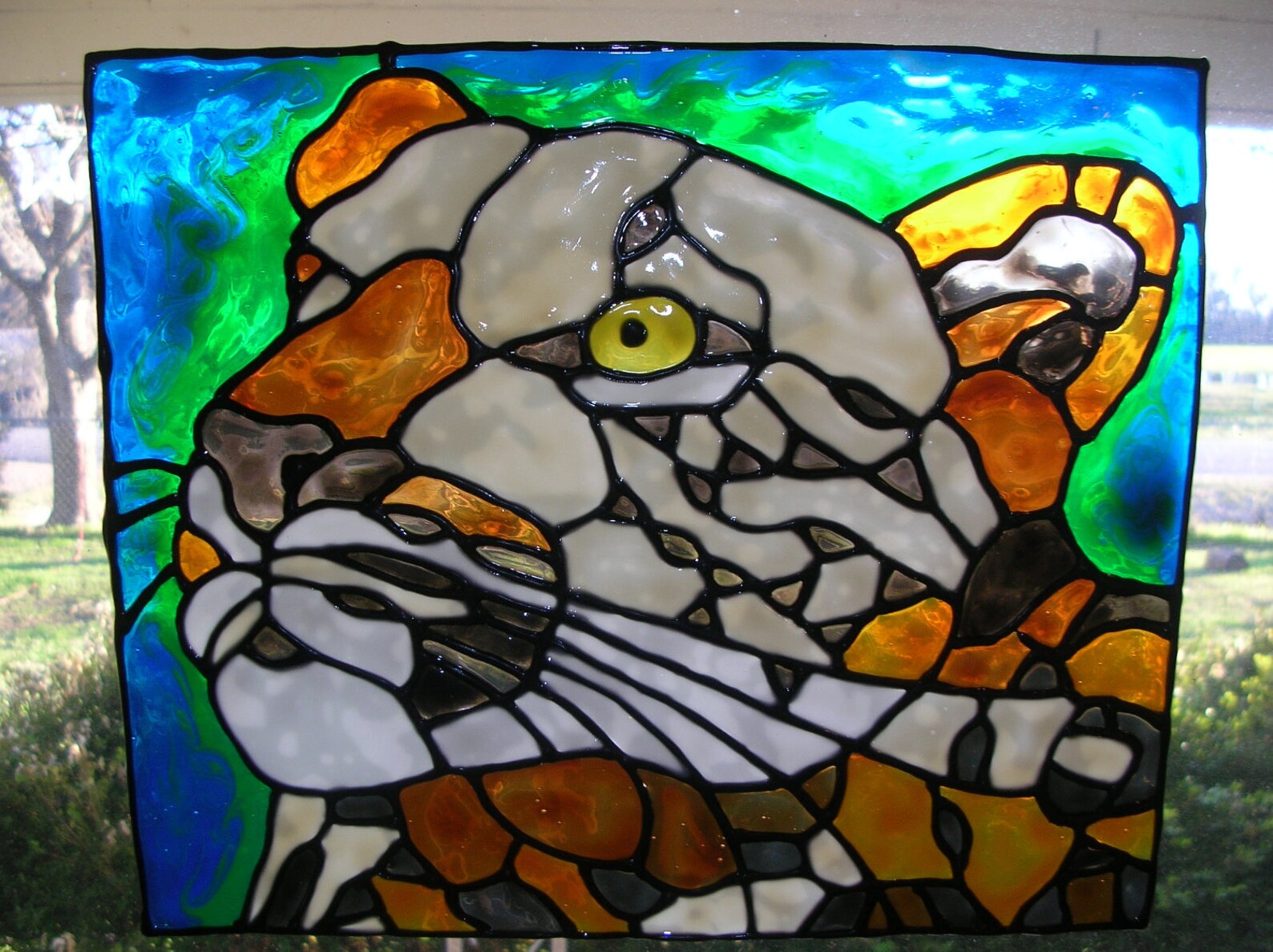 Leopard Stained Glass Window Cling 8 X 10 Wide | Etsy