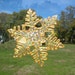 Snowflakes in Gold-stained Glass Window Clings Set of 8 Size 3.5 X 3.5 ...