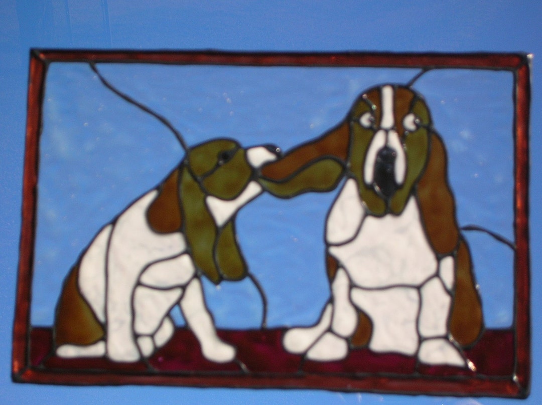 Beagles Dogs-stained Glass Window Cling 10.5 X 7 Inches - Etsy