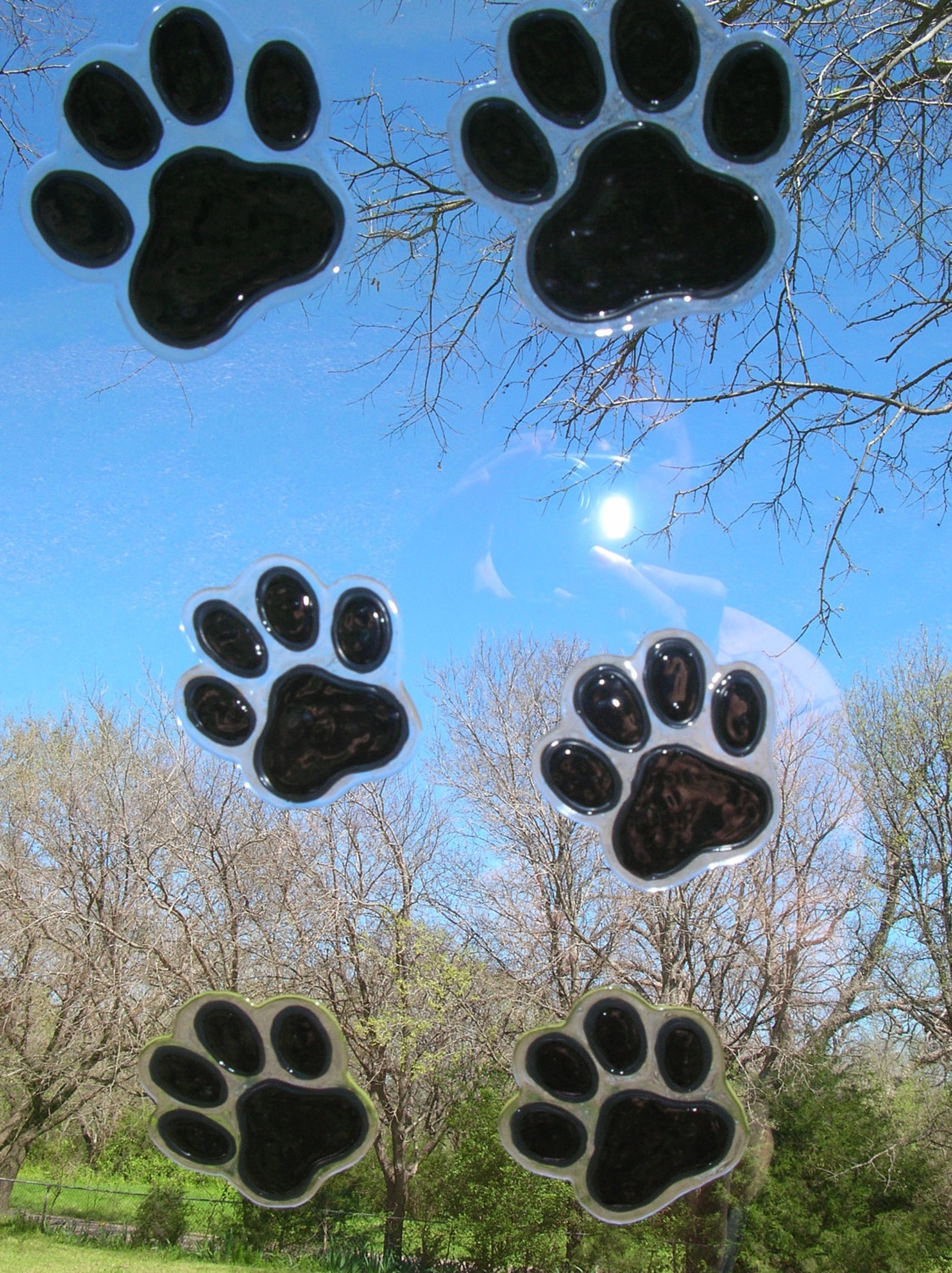 Small and Medium 8 Size Dog Prints Stained Glass Window CLINGS - Etsy