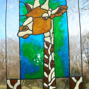 Giraffe Safari Stained Glass Window Cling - Etsy